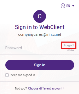 Change Email Password - MHTC